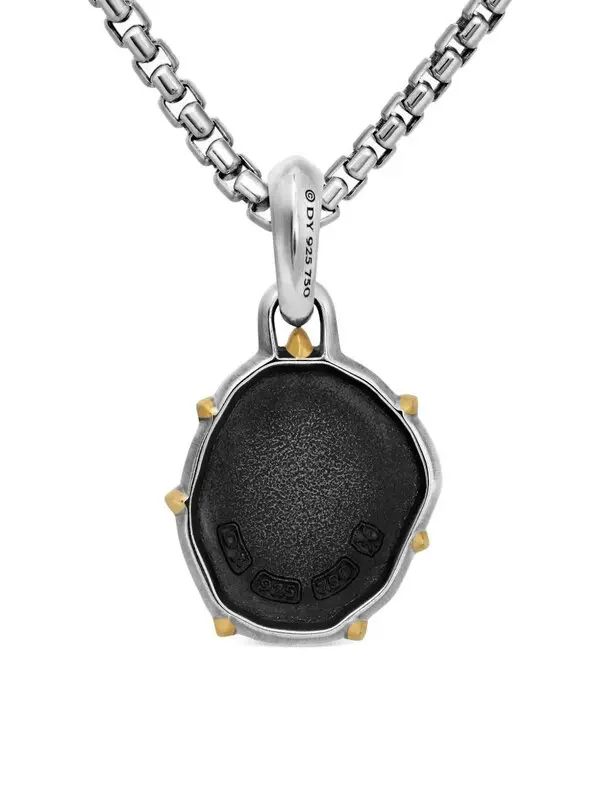 David Yurman 18kt Yellow Gold And Sterling Pisces Amulet - Silver