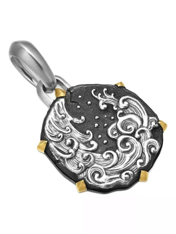 David Yurman 18kt Yellow Gold And Sterling Aquarius Amulet