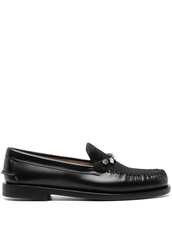 FORTE_FORTE Crystal-embellished Loafers - Black
