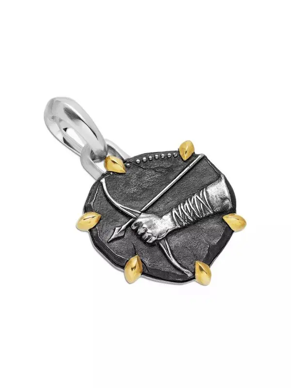 David Yurman 18kt Yellow Gold And Sterling Sagittarius Amulet