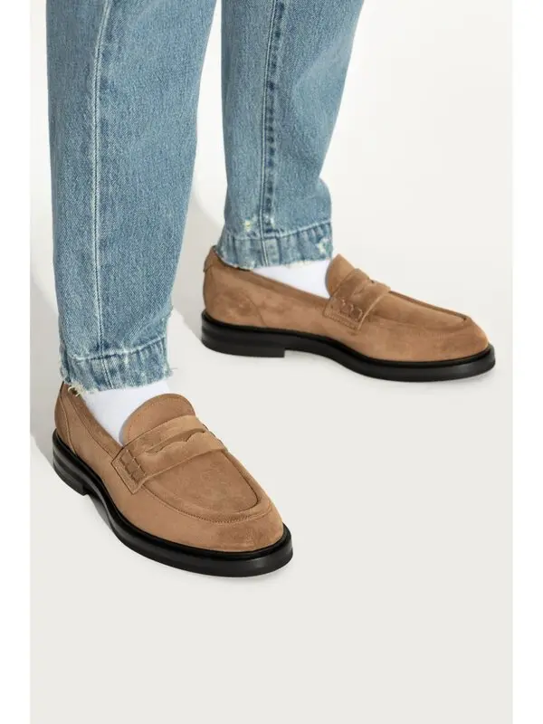 Dolce & Gabbana Logo-plaque Suede Loafers