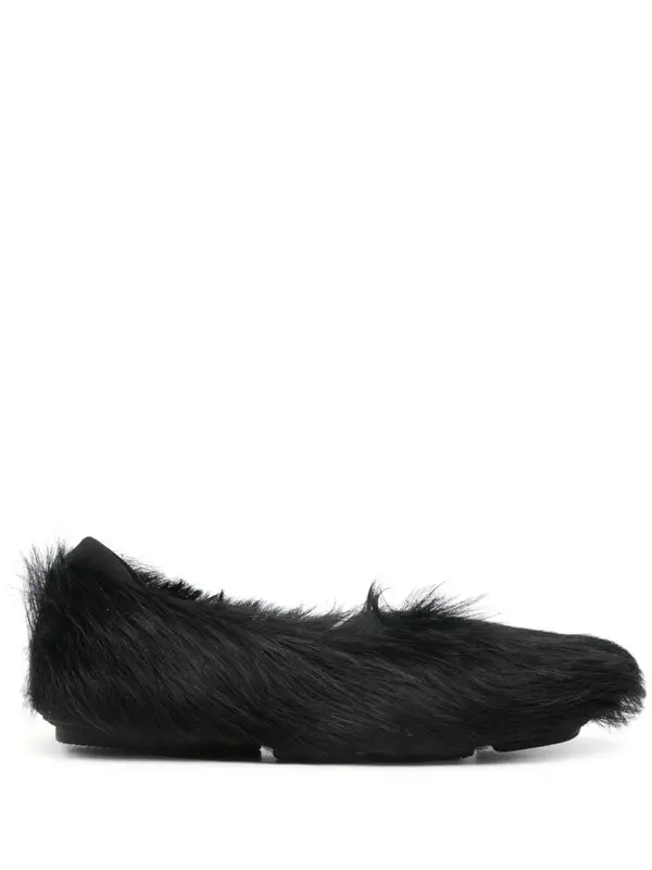 Eckhaus Latta Leather Ballerina Flats - Black