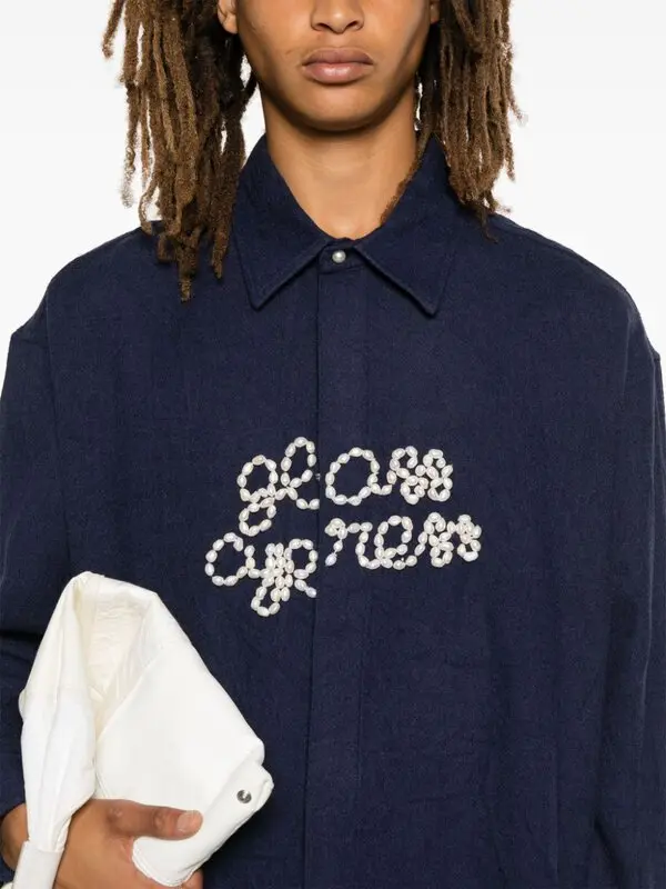 GLASS CYPRESS Faux-pearl Detail Shirt