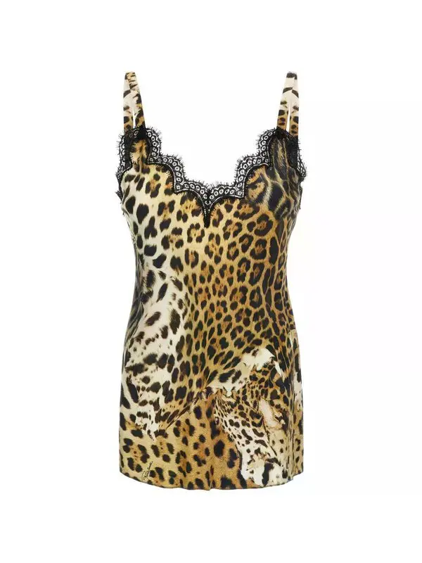 Roberto Cavalli Leopard-print Top - Neutrals