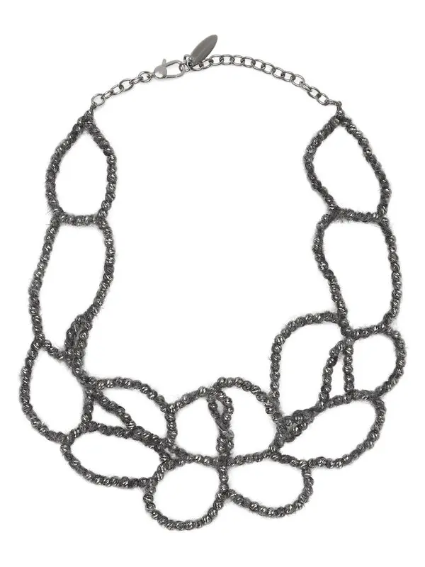 Brunello Cucinelli Monili Floral Necklace - Silver
