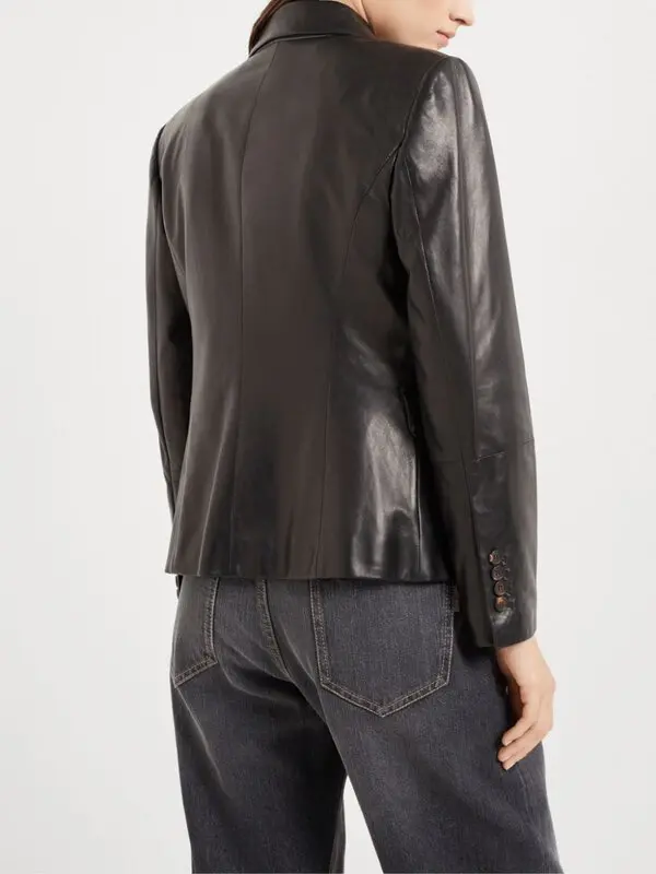 Brunello Cucinelli Leather Blazer
