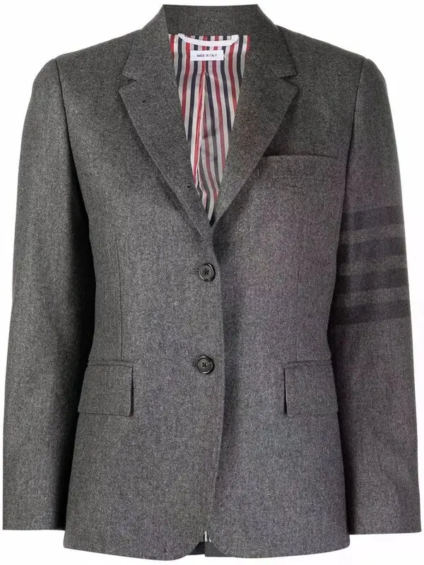 Thom Browne 4-bar Stripe Cropped Blazer - Grey