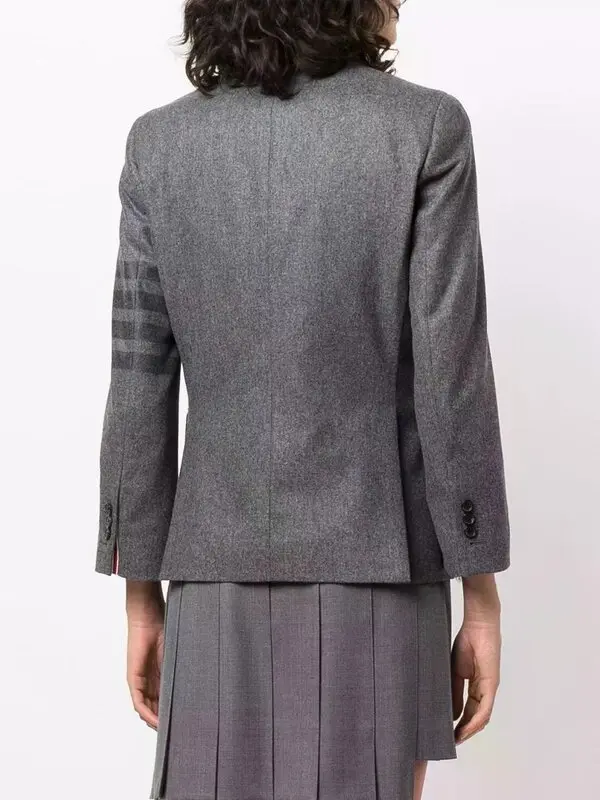 Thom Browne 4-bar Stripe Cropped Blazer - Grey