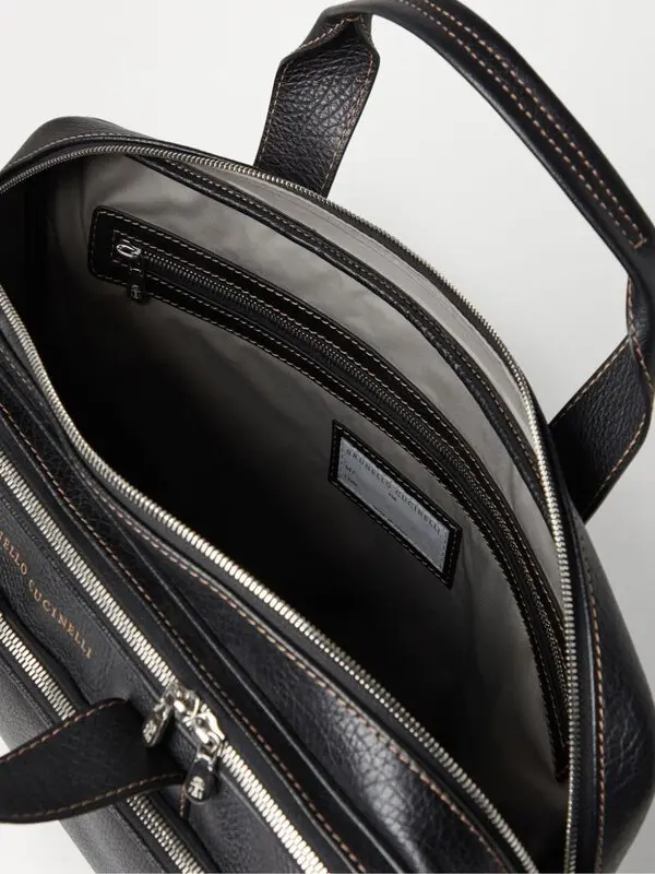 Brunello Cucinelli Leather Briefcase - Black
