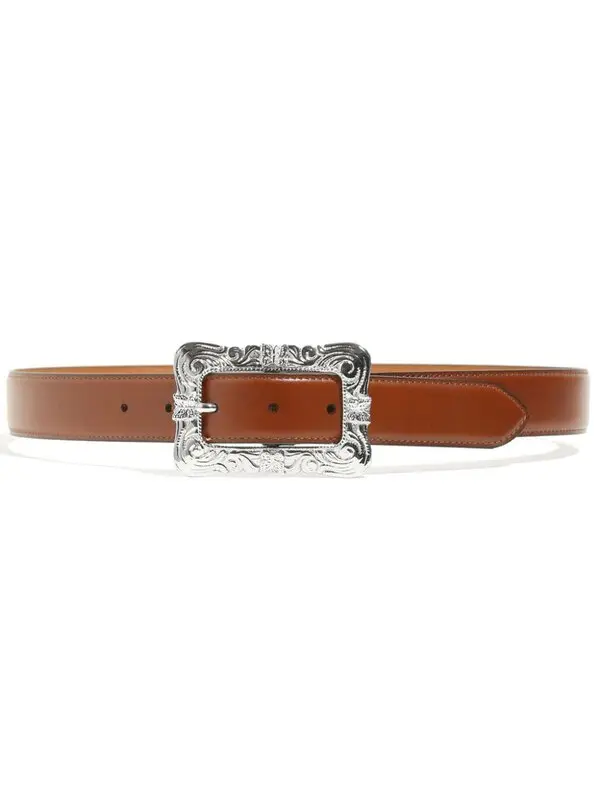 Needles Papillon Leather Belt - Brown