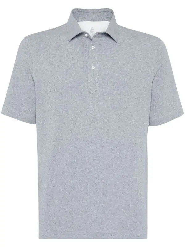 Brunello Cucinelli Cotton Polo Shirt - Grey