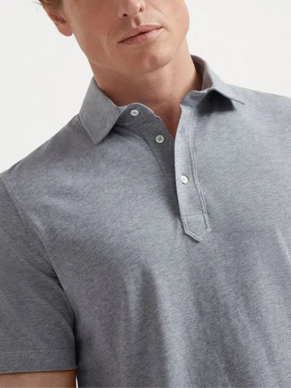Brunello Cucinelli Cotton Polo Shirt - Grey