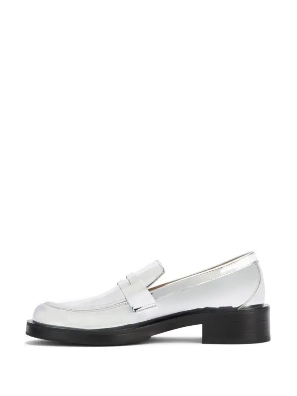 STUART WEITZMAN 40mm Palmer Bold Loafers - White