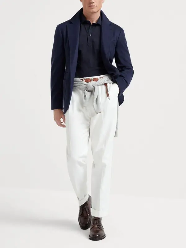 Brunello Cucinelli Cotton Polo Shirt - Blue