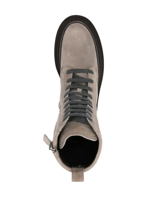 Brunello Cucinelli Monili-detail Suede Boots