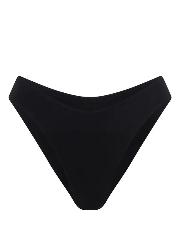 LET'S SWIM Cheeky Bikini Bottoms - Black