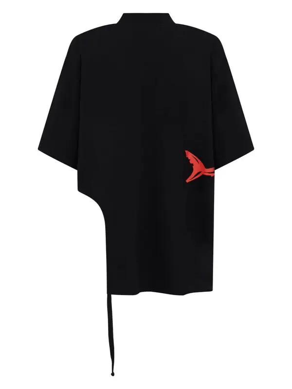 LET'S SWIM Shark Graphic T-shirt - Black
