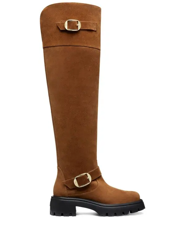 STUART WEITZMAN 50mm Emerson Moto Boots - Brown
