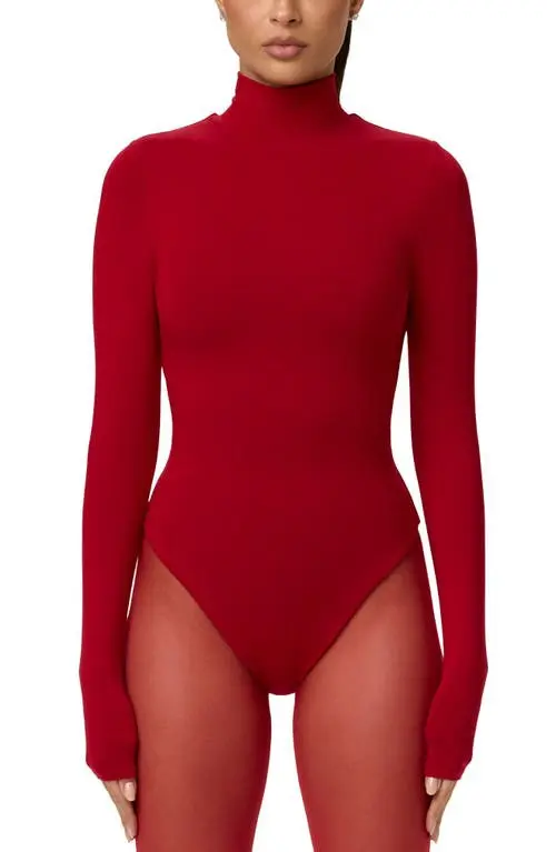 Naked Wardrobe Butter Turtleneck Long Sleeve Bodysuit