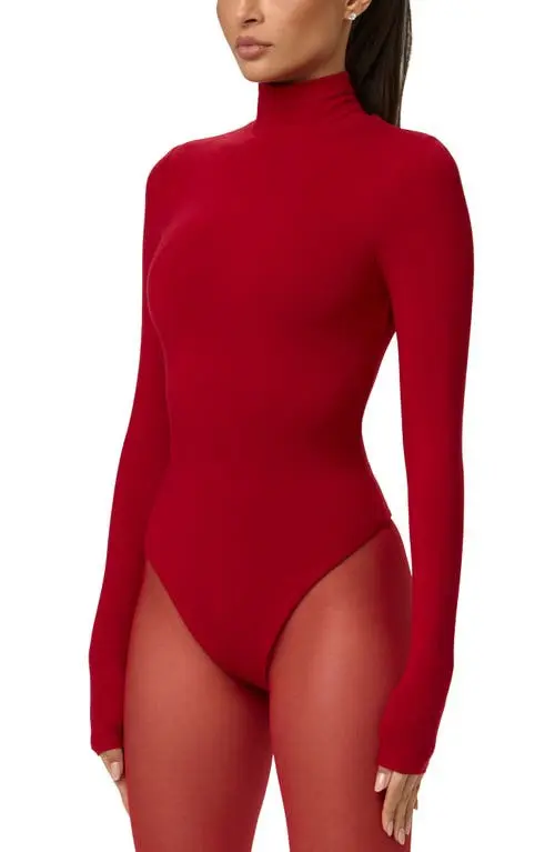Naked Wardrobe Butter Turtleneck Long Sleeve Bodysuit