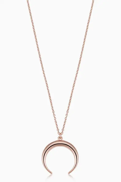 ORADINA 14k Gold Wall Street Pendant Necklace - Rose Gold