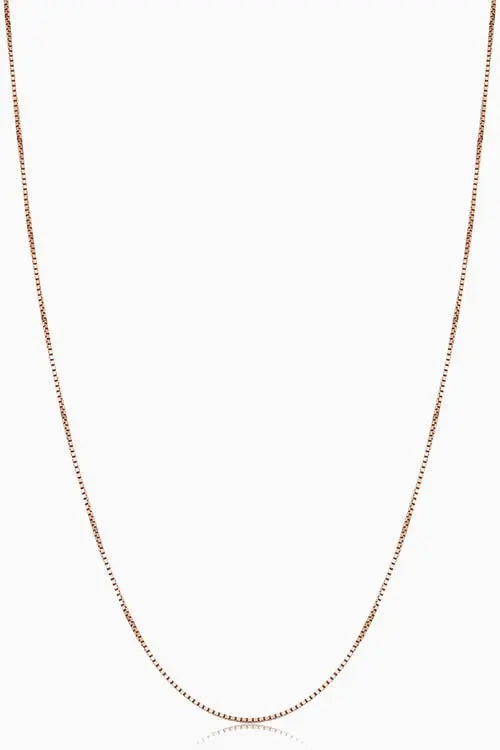 ORADINA 14k Gold Bodega Box Chain - Rose Gold