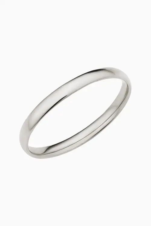 ORADINA 14k Gold Forever Band Stack Ring - White Gold
