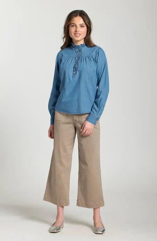 APNY Wide Leg Ankle Jeans - Mocha