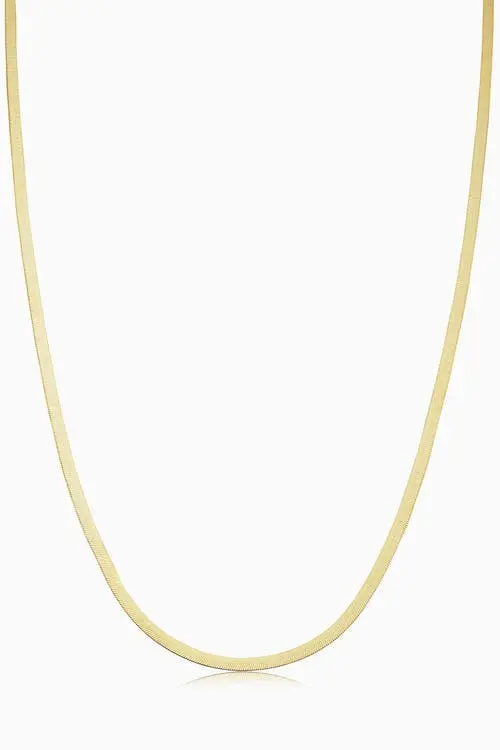 ORADINA 14k Gold Herringbone Chain - Yellow Gold