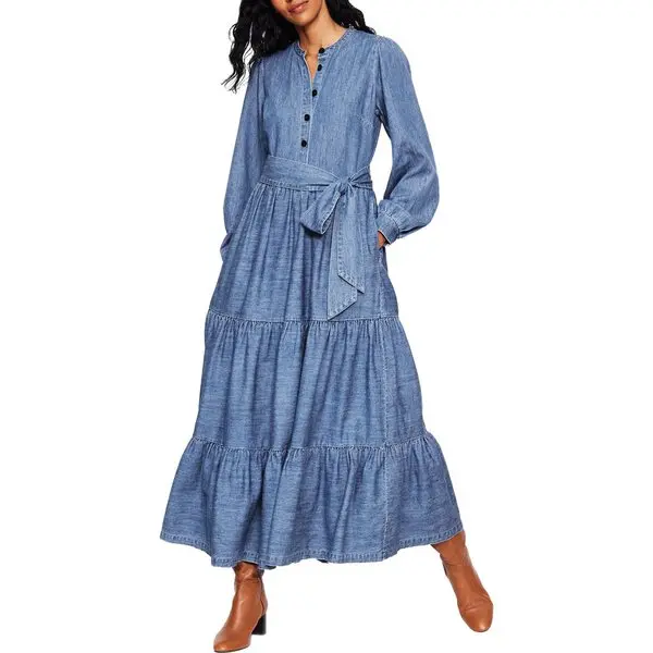 white christmas dresses Alba Check Maxi Dress-Multi Hotch Potch Check main image 1