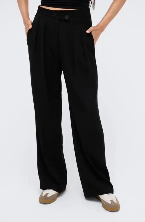 KENNETH COLE Crisscross Waist Wide Leg Pants