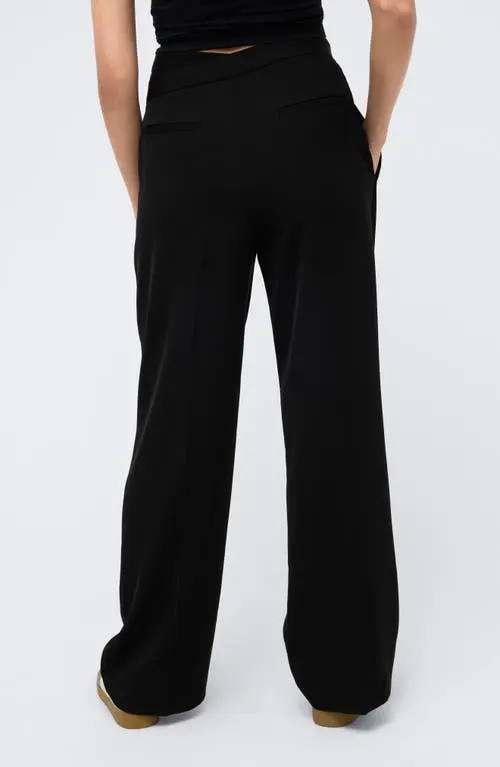 KENNETH COLE Crisscross Waist Wide Leg Pants