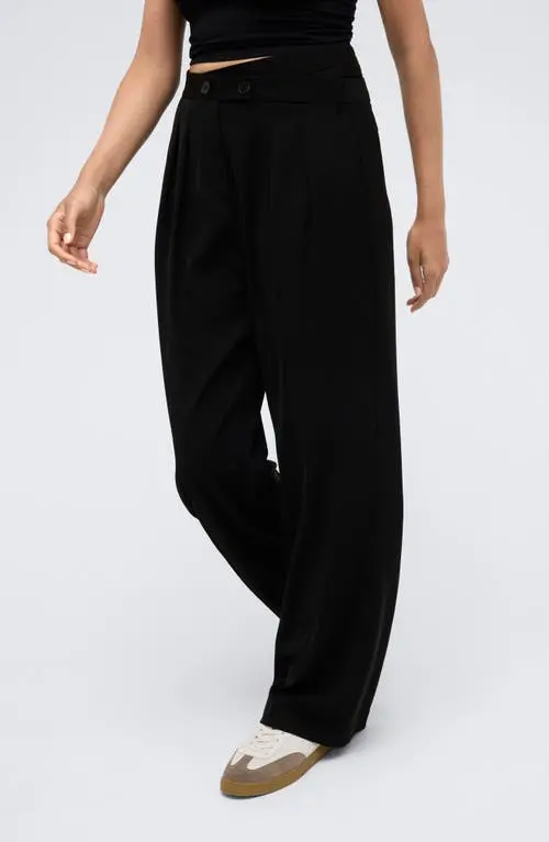 KENNETH COLE Crisscross Waist Wide Leg Pants