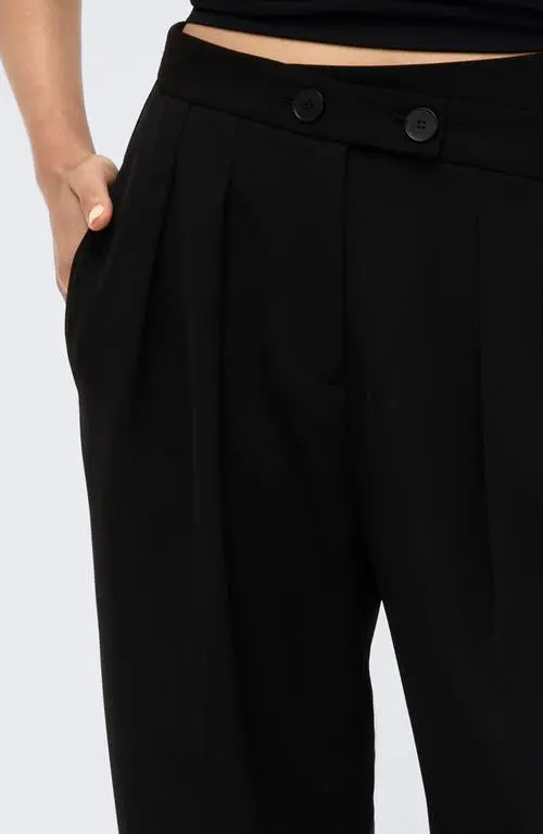 KENNETH COLE Crisscross Waist Wide Leg Pants