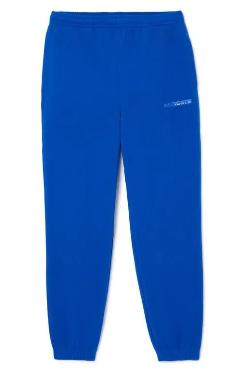 Lacoste Double Face Organic Cotton Blend Piqué Sweatpants - Lazuli