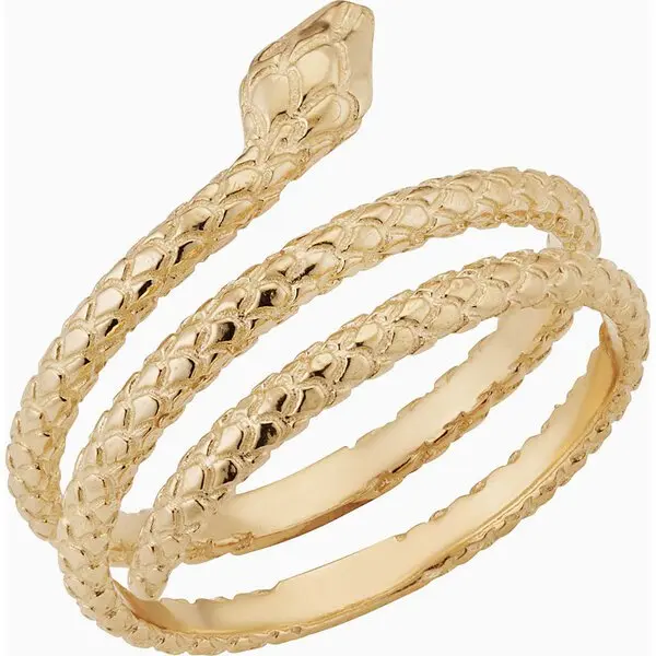ORADINA 14k Gold Snake Ring - Yellow Gold