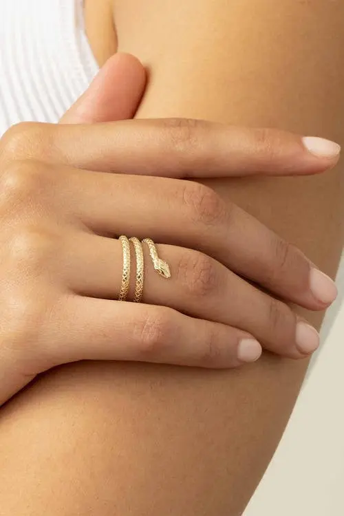 ORADINA 14k Gold Snake Ring
