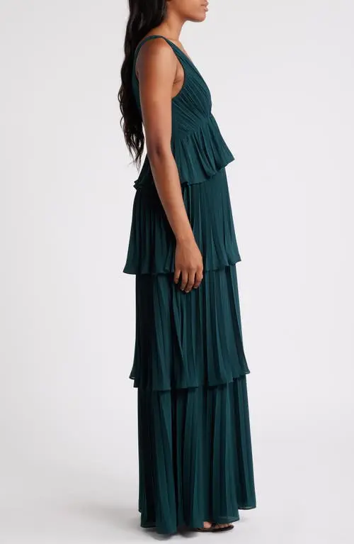Lulus Tiered Pleated Gown
