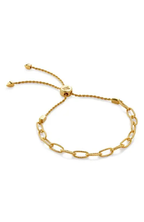 Monica Vinader Chain Link Friendship Slider Bracelet - 18ct Gold Vermeil