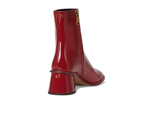COACH Gigi Patent Leather Ankle Boots