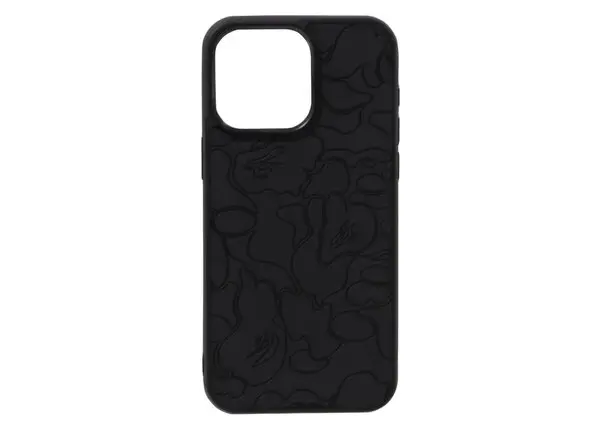 A BATHING APE Abc Line Camo Embossed Iphone 15 Pro Max Case - Black