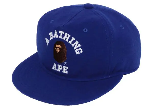 A BATHING APE College Wool Cap - Blue
