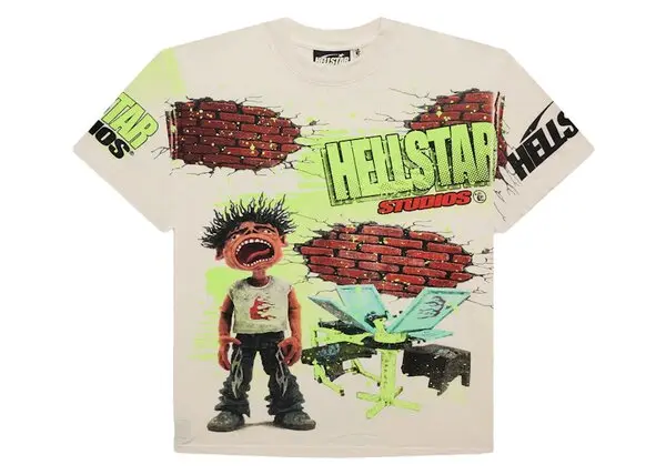 HELLSTAR Studios Brick Wall T-shirt - White