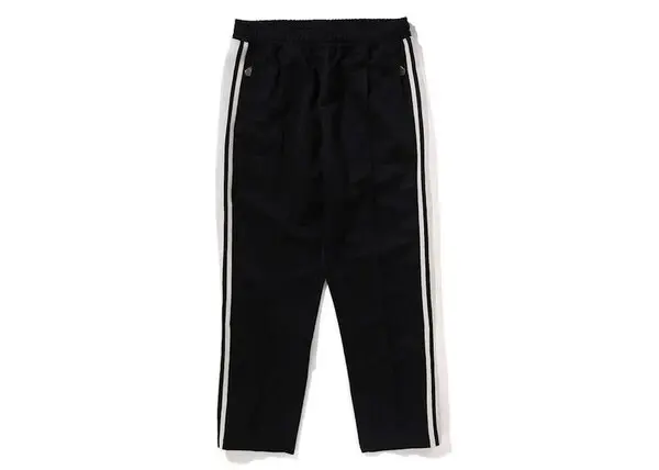 A BATHING APE Line Camo Jacquard Loose Fit Sweatpants - Black