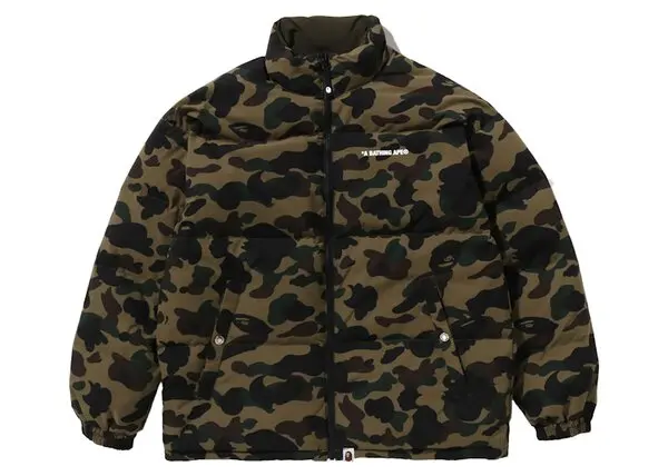 A BATHING APE 1st Camo Reversible Down Jacket - Green