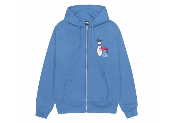 StÜssy Kingpin Zip Hoodie - Pacific