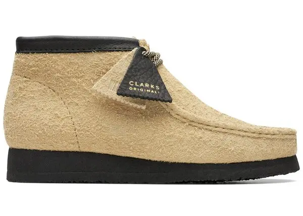 Clarks Originals Wallabee Hairy Suedein - Maple/black