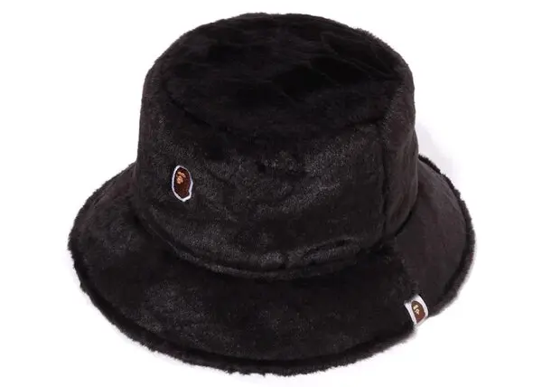 BAPE Fur Bucket Hat - Black
