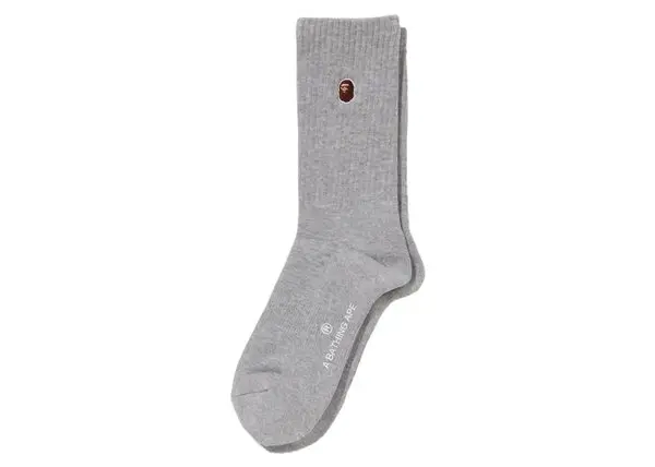 A BATHING APE One Point Socks - Grey