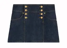 Celine Trapeze Rinse Washed Denim Mini Skirt